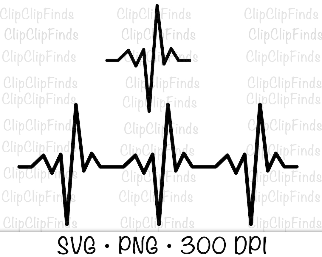 Heart Beat SVG Vector File and PNG Transparent Background Clip - Etsy