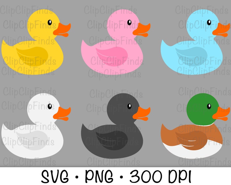 Rubber Duck Ducky Baby Duck Pack SVG Vector Cut File and PNG - Etsy