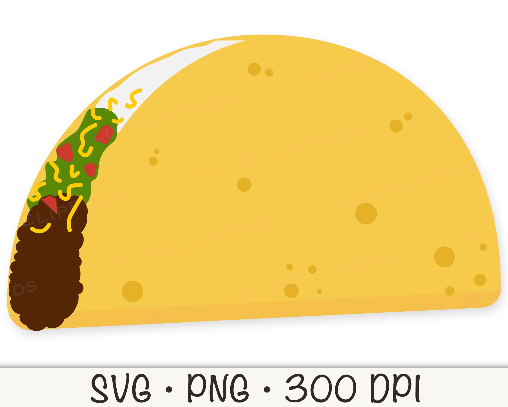 Taco SVG Taco PNG Taco Clipart Mexican Food Instant - Etsy UK