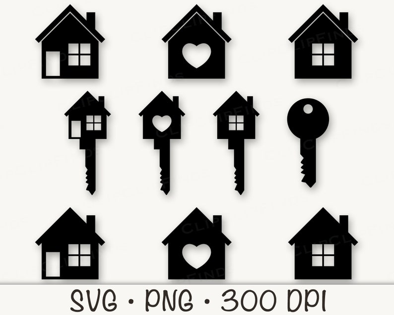 House SVG Clipart: New Home, Real Estate Icon (digital Download) - Etsy