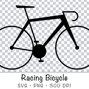 Racing Bicycle Road Bike SVG Vector Cut File and PNG - Etsy