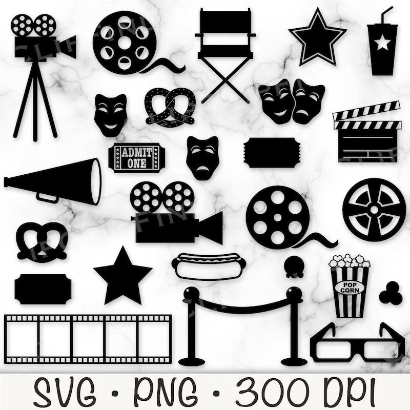 Retro Movie Theater Svg - Etsy