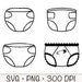 Diaper Outline SVG, Diaper PNG, Diaper Clipart, Baby Diaper Graphics ...