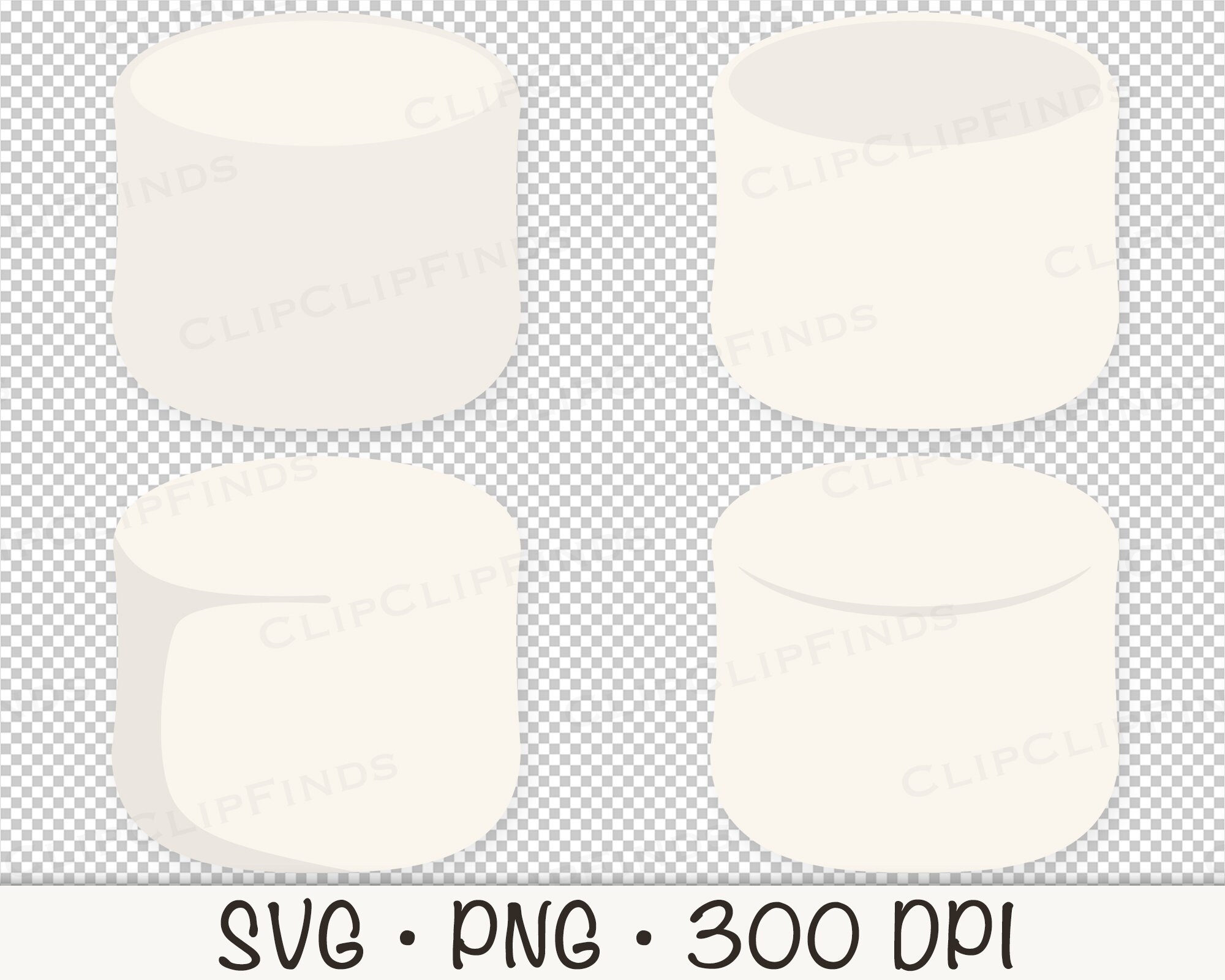 Marshmallow SVG, PNG, Clipart, Instant Digital Download - Etsy