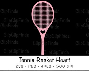 Tennis Heart Svg | Etsy