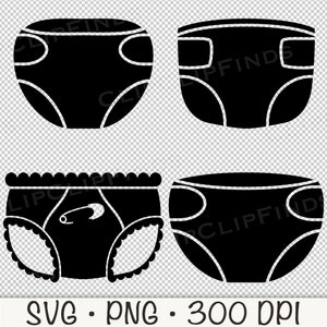 Diaper SVG, Diaper Silhouette SVG, Diaper PNG, Diaper Clipart, Baby ...