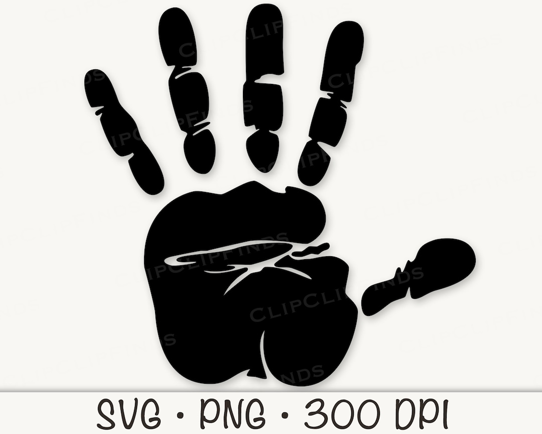 Handprint SVG, Handprint PNG, Vector Cut File, Transparent Background ...