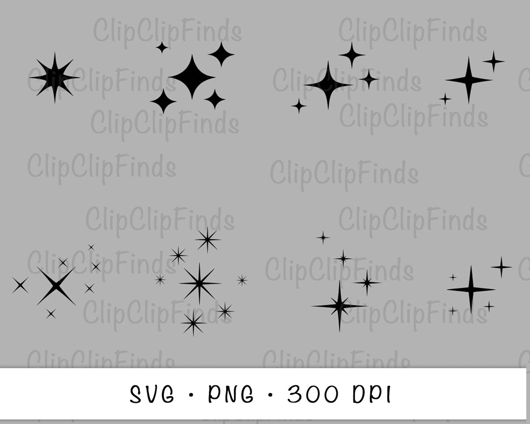 Sparkles Shine Twinkle Stars Glitter Bundle SVG and PNG - Etsy