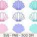 Seashell SVG, Seashell Outline, Solid Seashell, Cute Pastel Seashells ...