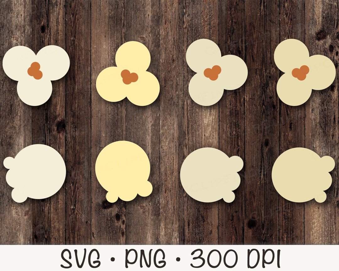 Popcorn Clipart: Individual PNG, SVG Files (digital Download) - Etsy
