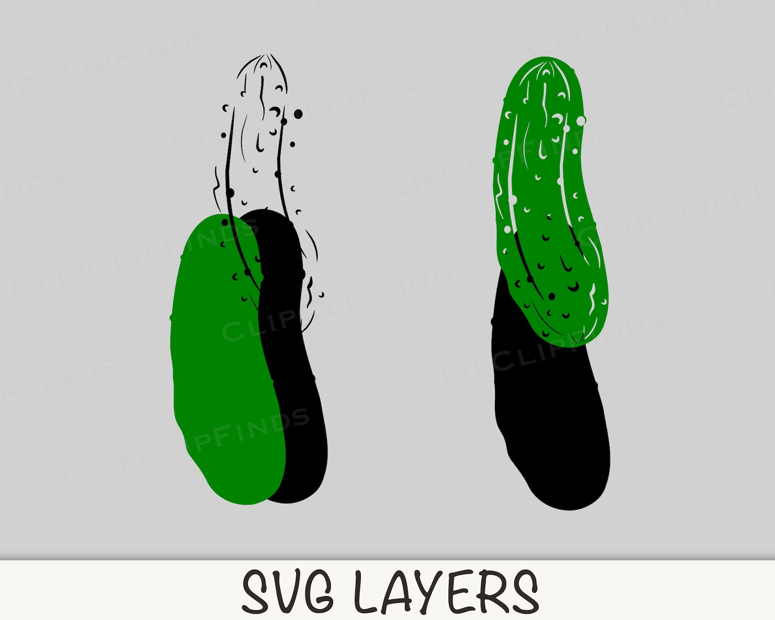 Pickle SVG Vector Cut File and PNG Transparent Background Clip - Etsy