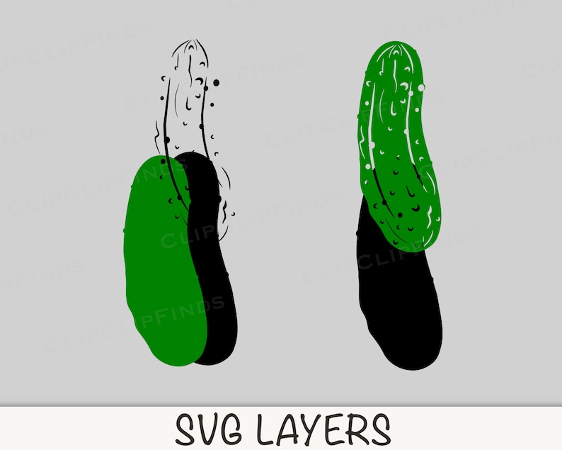 Pickle SVG Vector Cut File and PNG Transparent Background Clip - Etsy