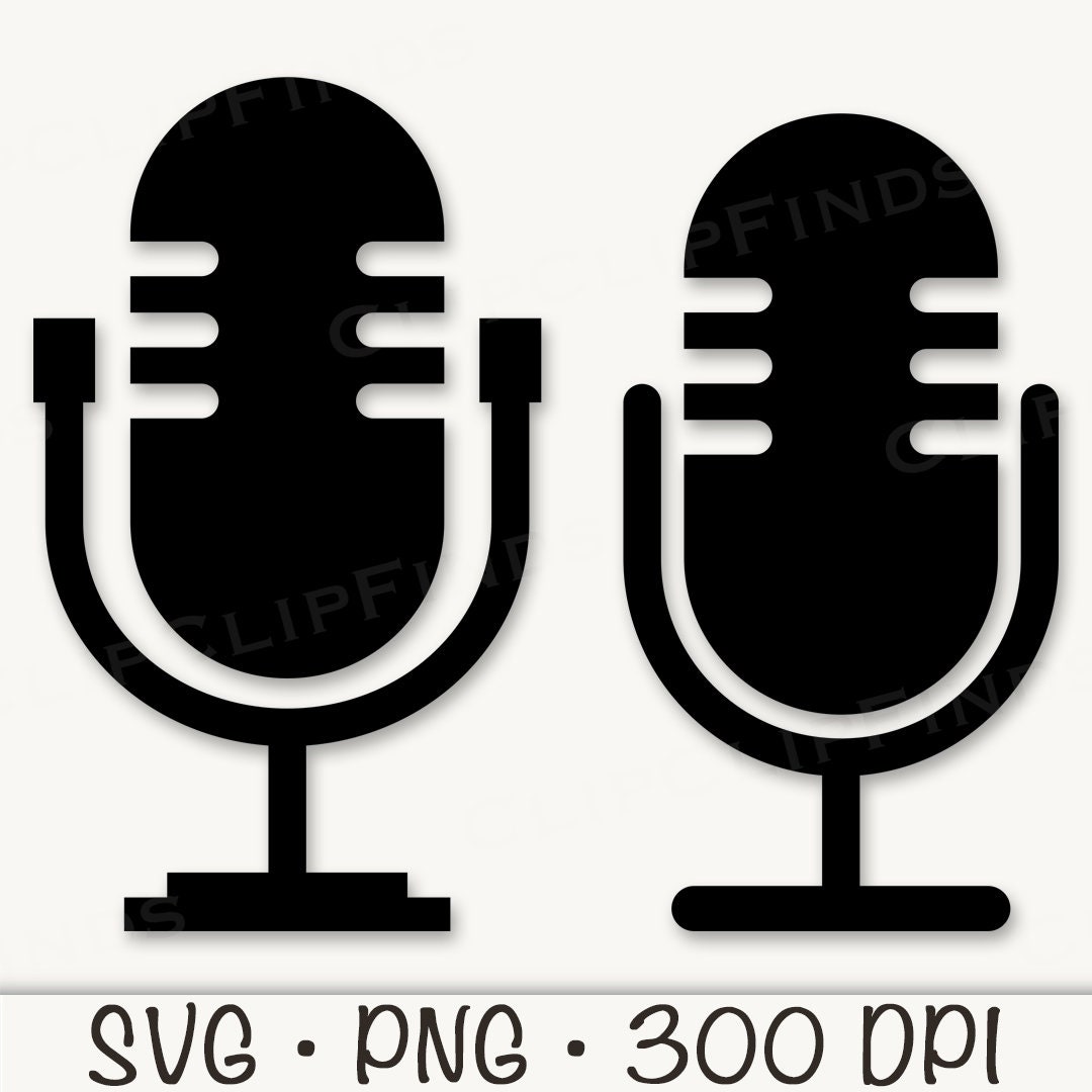Vintage Microphone SVG, Microphone PNG, Microphone Silhouette ...