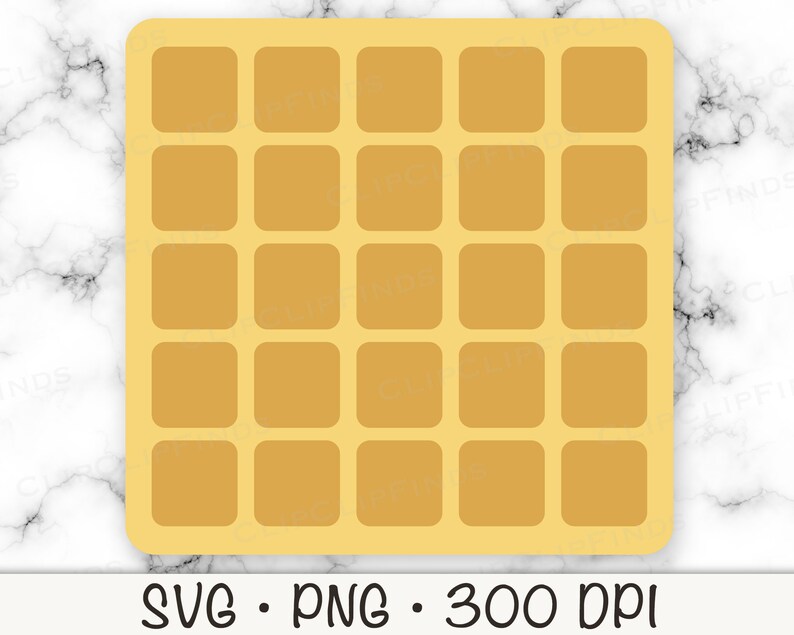 Square Waffle Clipart: Flat Design, SVG, PNG (digital Download) - Etsy