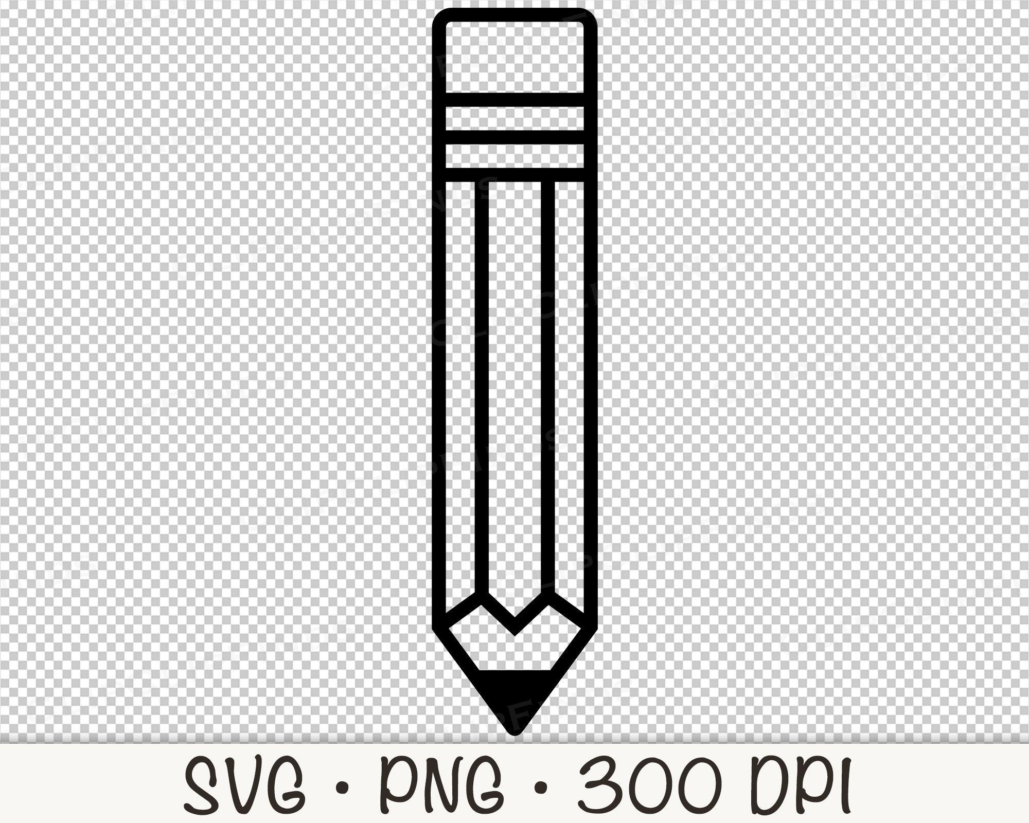 School Pencil Outline SVG Pencil SVG Pencil Outline PNG - Etsy Australia