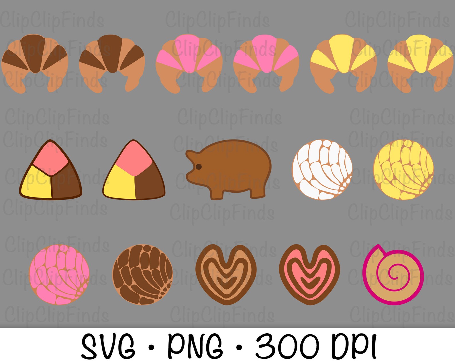 Mexican Sweet Bread Bundle Pan Dulce Concha Puerquitos - Etsy