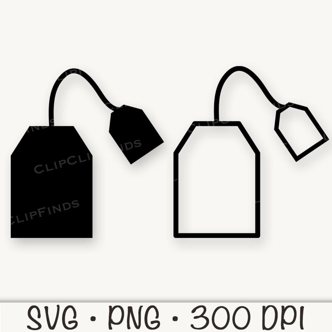 Tea Bags SVG, Tea Bag PNG, Tea Bag Silhouette Shape, Tea Bag Outline ...