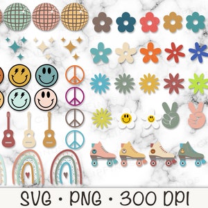 Groovy, Hippie, Bundle, SVG, PNG, Clip Art, Instant Digital Download - Etsy