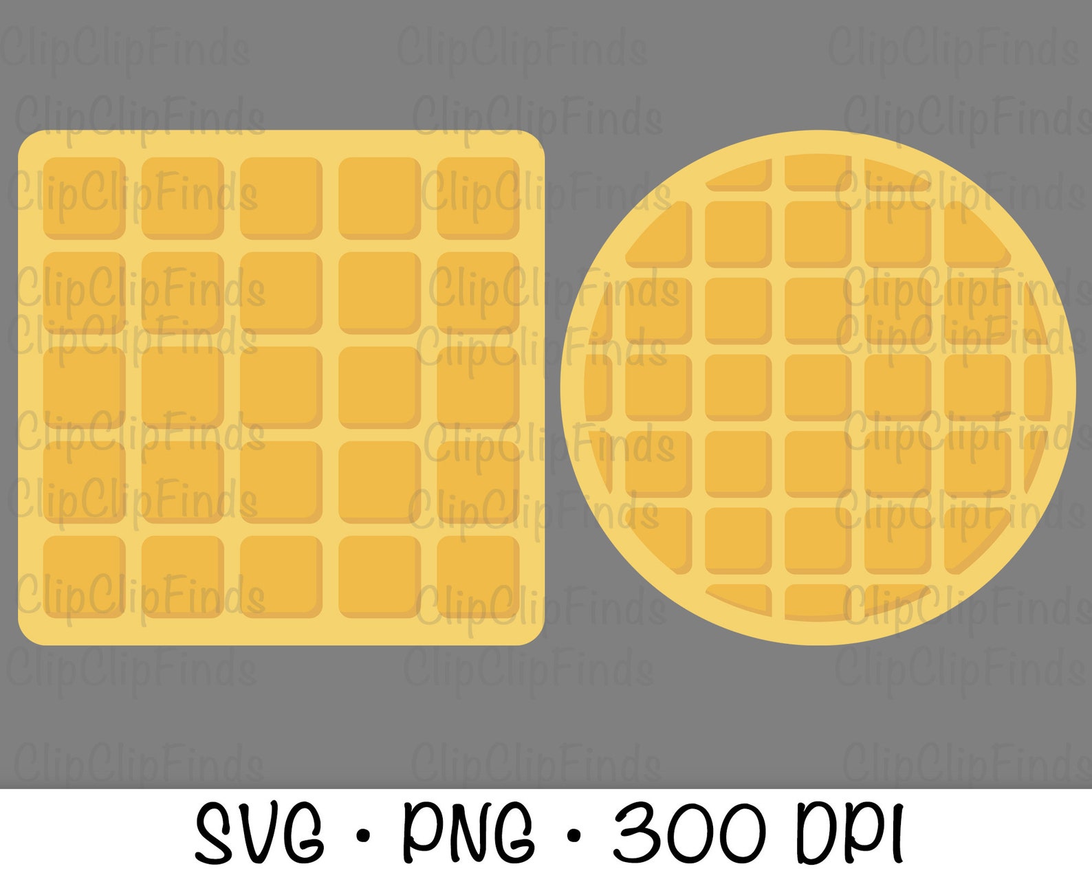 Waffles Round Waffle Square Waffle Waffle SVG PNG Clip - Etsy