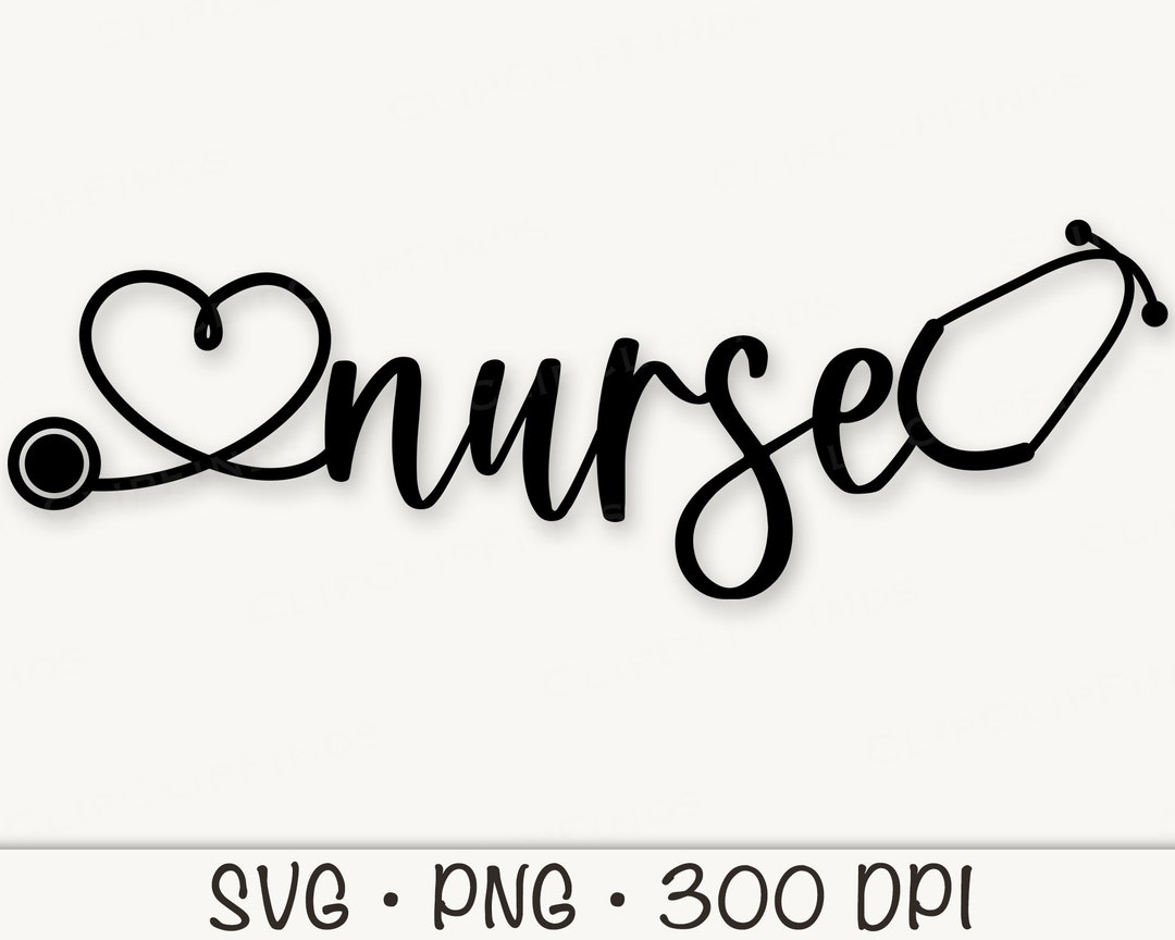 Stethoscope Heart Nurse SVG, Nurse SVG, Heart Stethoscope Vector Cut ...