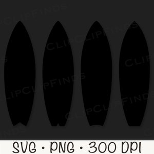 Surfboard SVG, Surfboard PNG, Surfboard Silhouette Shapes, Vector Files ...