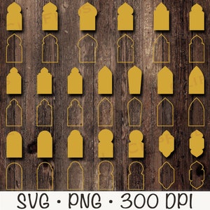 Mediterranean Border Frames SVG, Outline,arabic Frames, Moroccan Frames ...