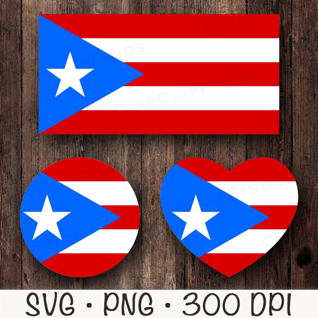 Puerto Rican Flag SVG, Puerto Rican Flag Heart, Puerto Rican Flag ...