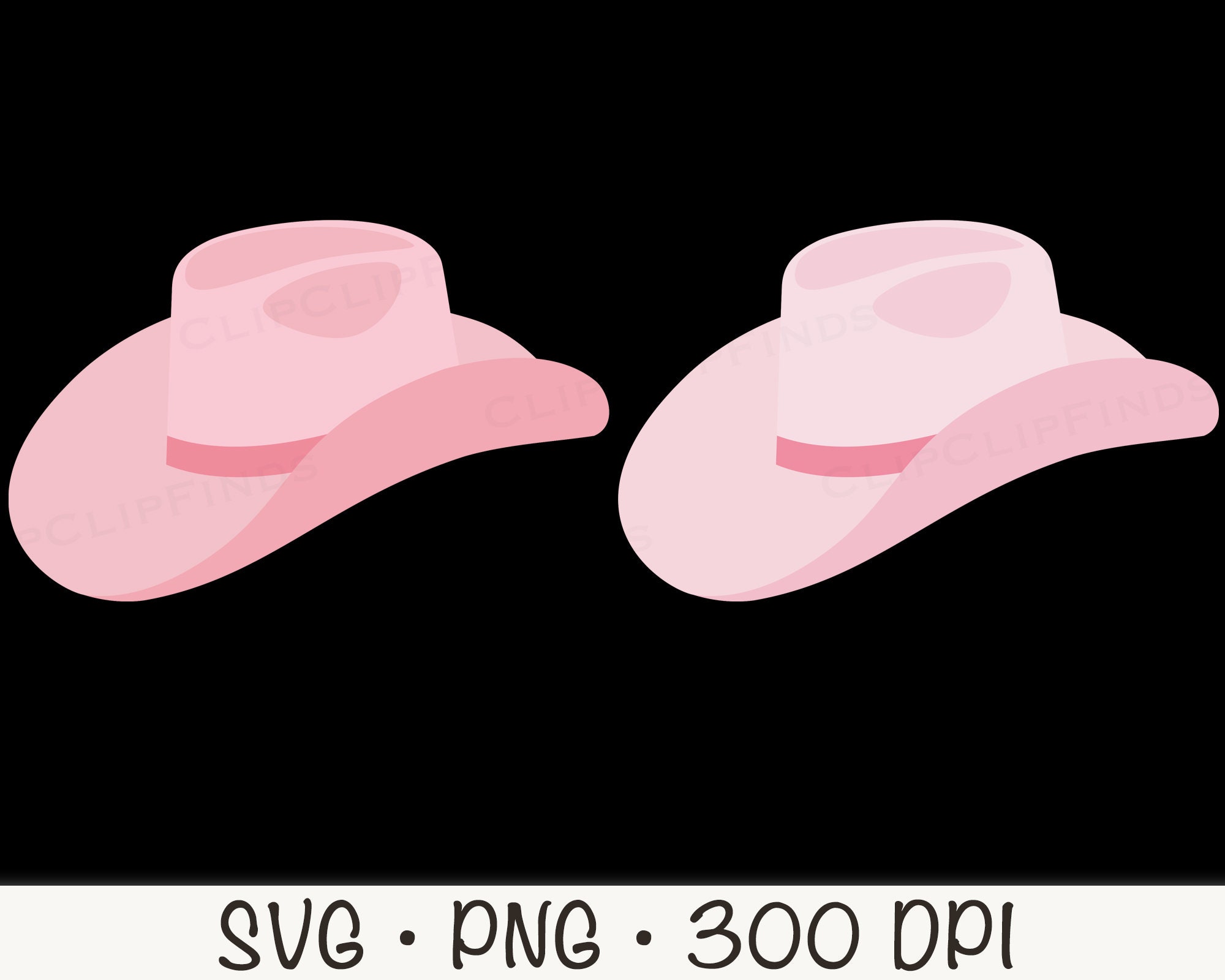 Pink Cowboy Hat Cartoon