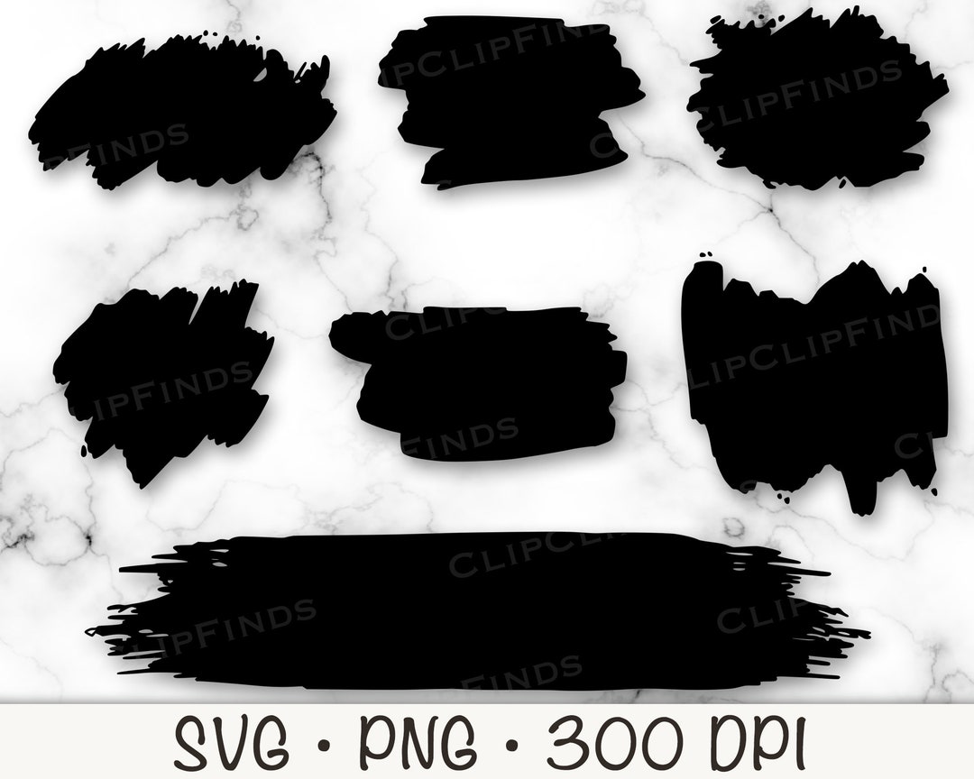 Brush Stoke SVG, Paint Brush Stroke PNG, Brush Stoke Pattern, Messy ...