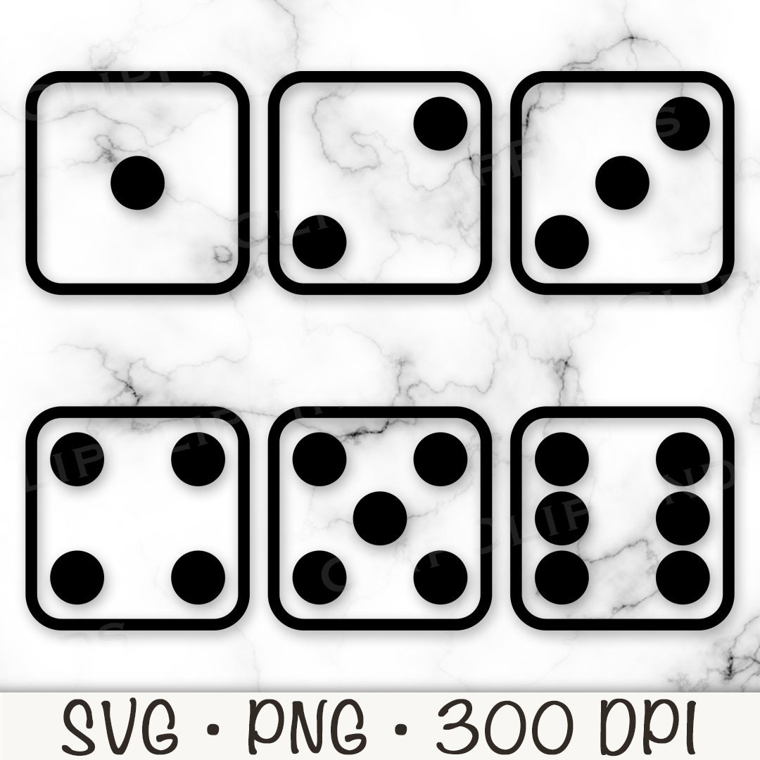 Dice Outline SVG, Dice Outline PNG, Dice Clip Art, Dice Transparent ...