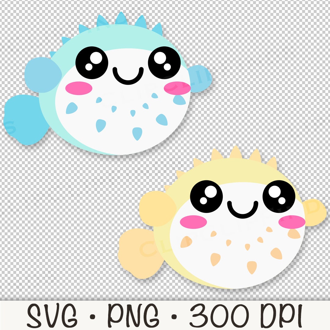 Puffer Fish SVG, Cute Puffer Fish PNG, Puffer Fish Clipart, Blow Fish ...