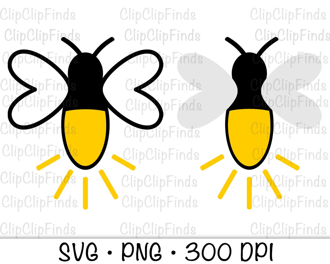 Firefly SVG Firefly PNG Firefly Clipart Instant Digital - Etsy
