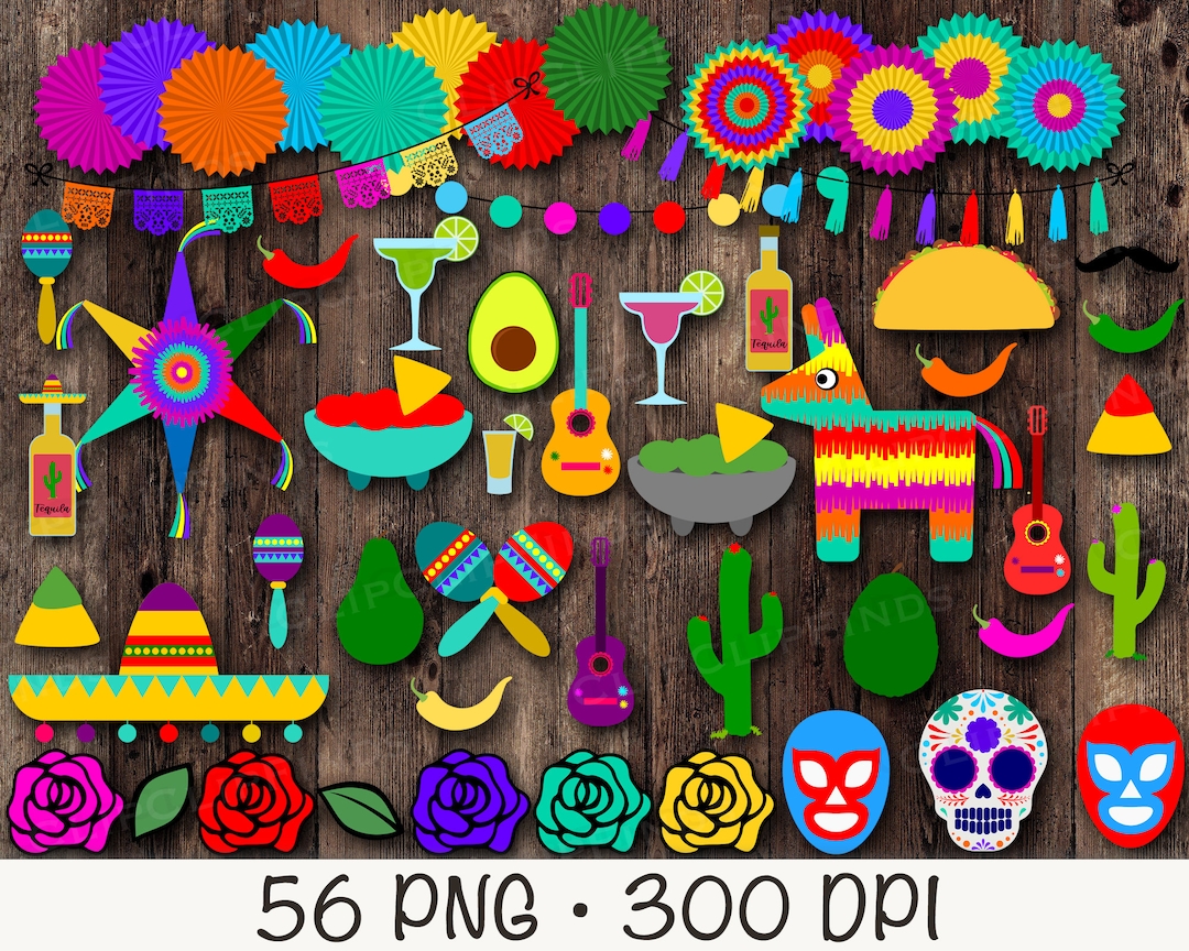 Mexican Clip Art, Mexican Fiesta Clip Art Bundle, Cinco De Mayo ...