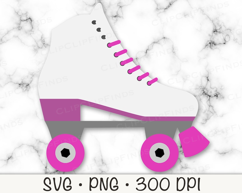 Clipart de patines rosas: PNG, SVG, descarga digital - Etsy España
