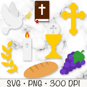 First Communion Bundle, SVG PNG, Instant Digital Download - Etsy