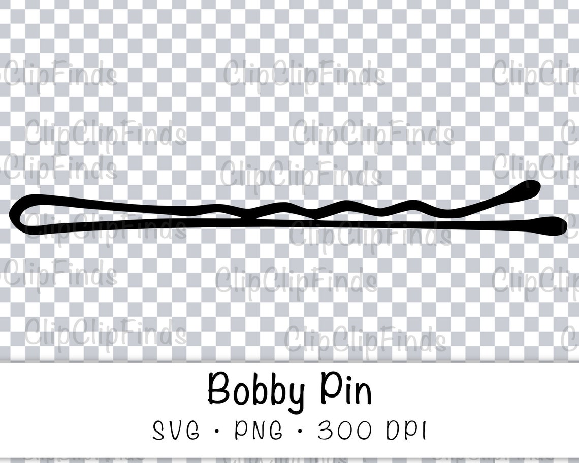 Hair Bobby Pin SVG Vector Cut File and PNG Transparent - Etsy