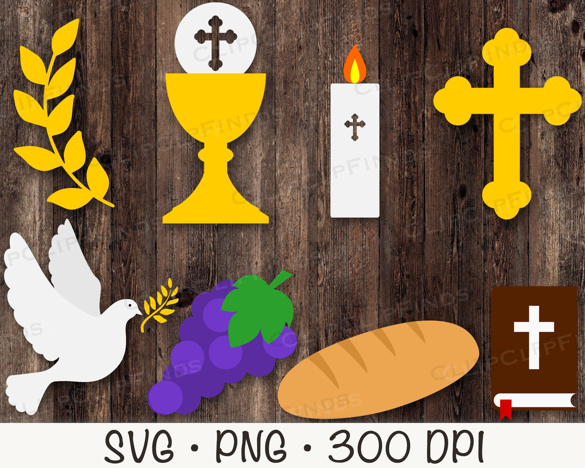 First Communion Bundle SVG PNG Instant Digital Download - Etsy UK