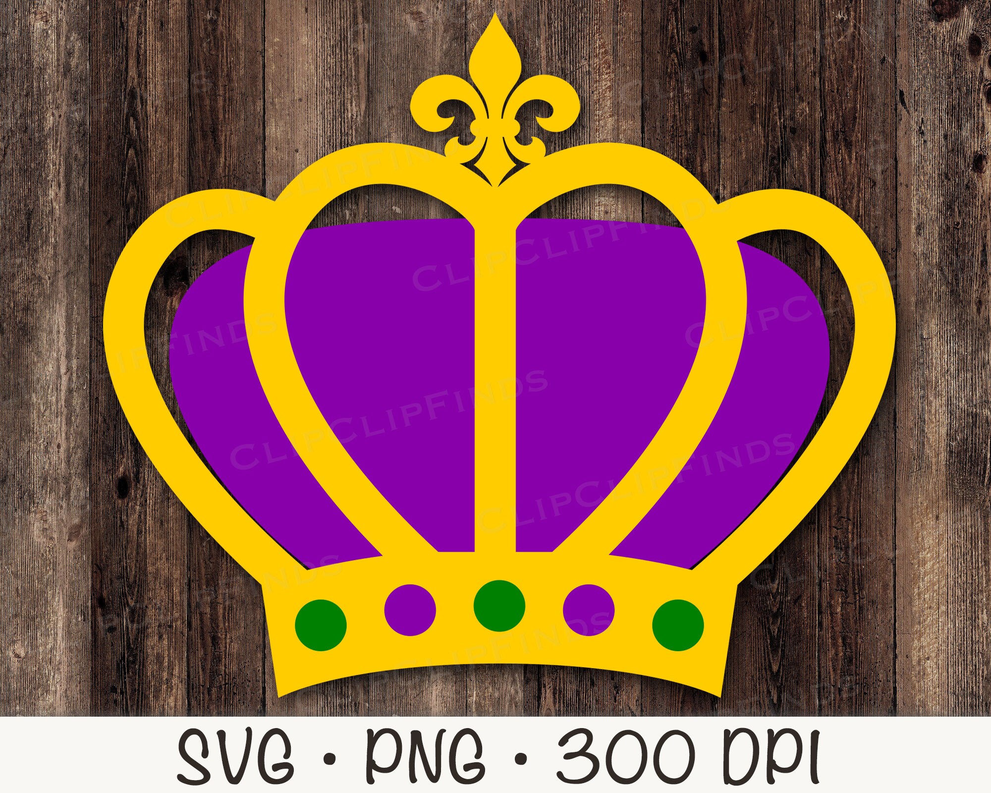 Mardi Gras SVG King Crown Purple Crown Vector Cut File and - Etsy Canada