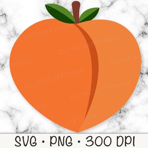 Peach SVG, Vector Cut File, Peach PNG, Peach Clipart, Transparent ...