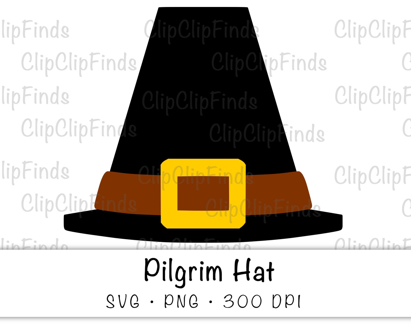 Pilgrim Hat SVG Vector Cut File and PNG Transparent Background | Etsy UK