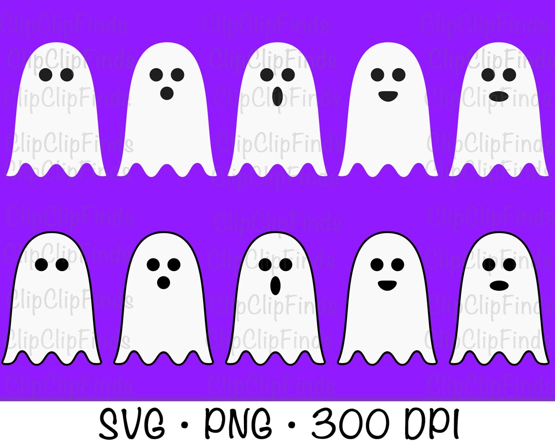 Ghosts Cute Ghosts Ghost SVG Ghosts PNG Ghost Clipart - Etsy