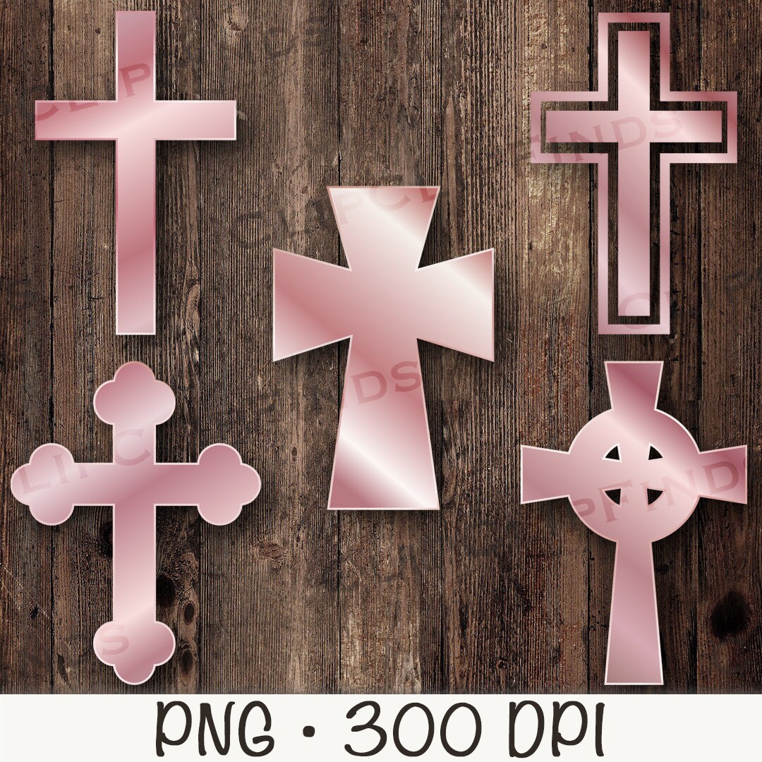 Rose Gold Cross Clipart, PNG, Rose Gold Cross Clipart, Rose Gold ...