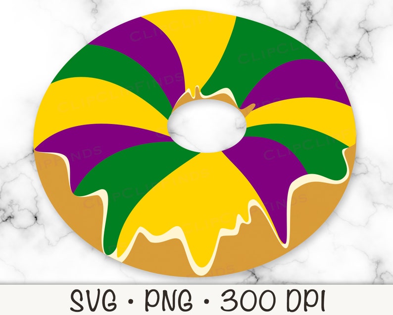 Mardi Gras King Cake SVG Mardi Gras King Cake PNG Clipart - Etsy
