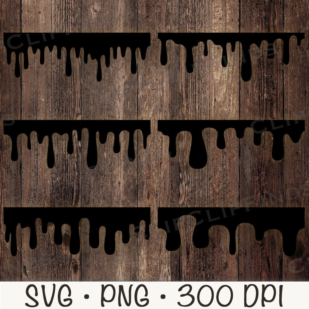 Paint Drip Borders: Seamless SVG, PNG Clipart (digital Download) - Etsy
