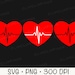 Heart Beat SVG Vector File Heartbeat PNG Transparent - Etsy