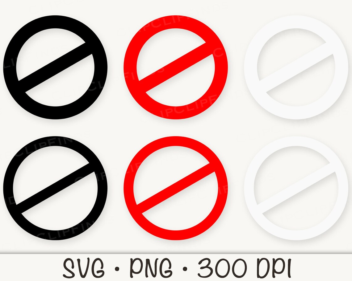 Do Not Symbol SVG: Restriction Sign Cut File (digital Download) - Etsy