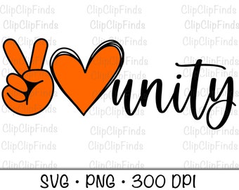 Peace Love and Unity SVG PNG Anti-bullying Unity Day - Etsy