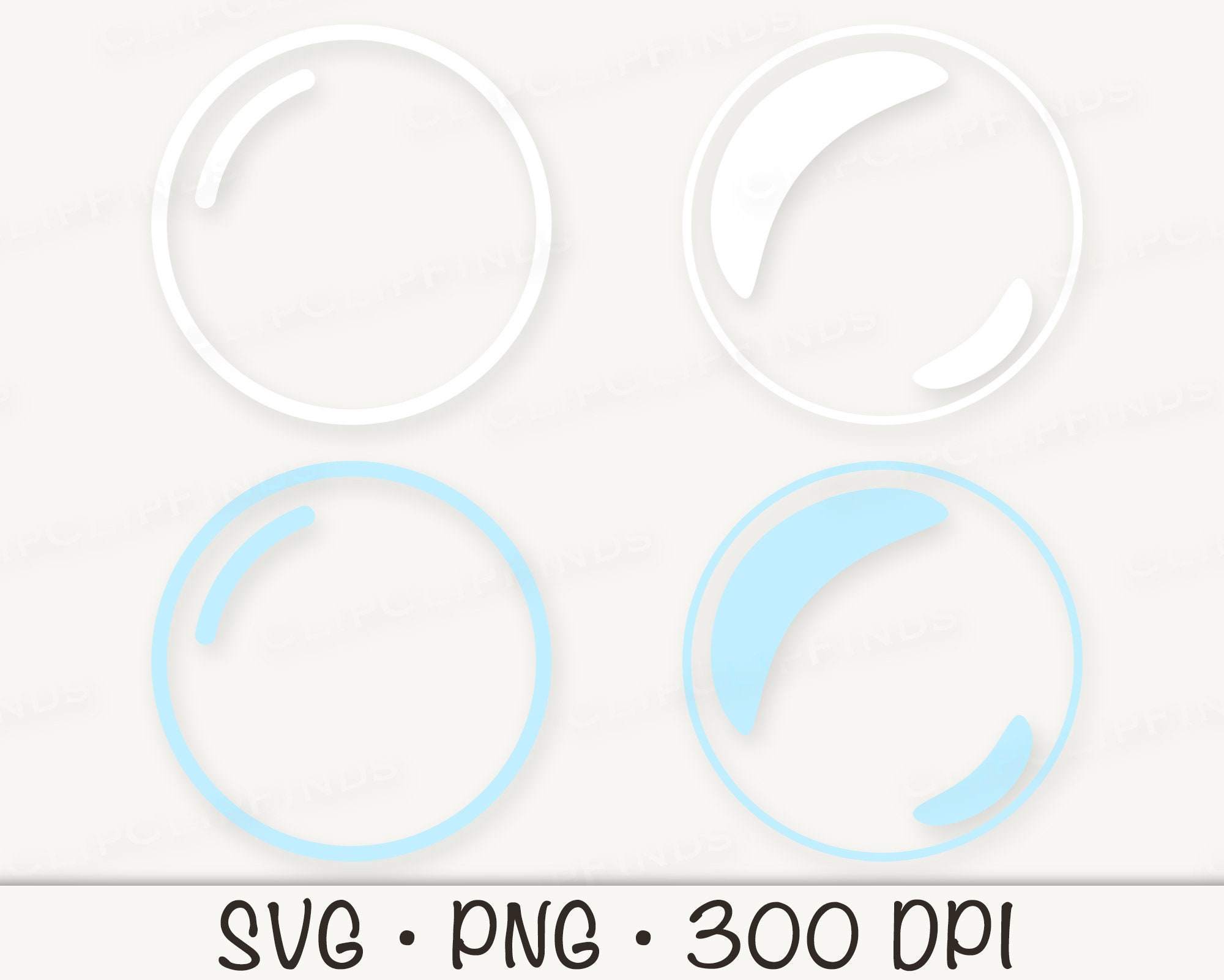 Bubble Outline SVG, Bubbles Clip Art, Bubbles PNG, Instant Digital ...