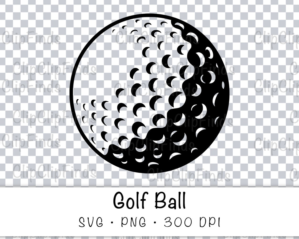 Golf Ball SVG Vector File and PNG Transparent Background | Etsy