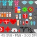 Medical Clip Art Bundle Pack, SVG, PNG, Instant Digital Download, Nurse ...